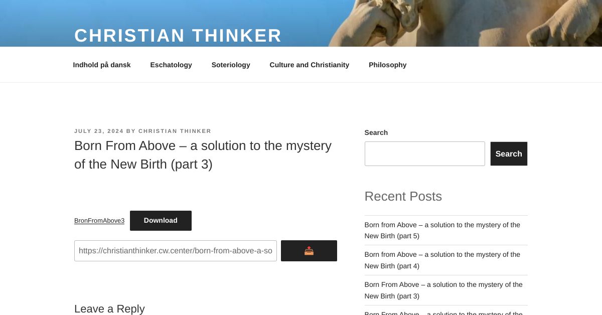 Born From Above – a solution to the mystery of the New Birth (part 3 ...